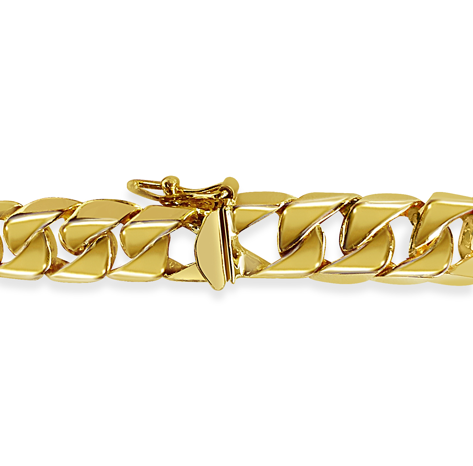14k Solid Yellow Gold Handmade 9mm Curb Link Bracelet, 9" | eBay